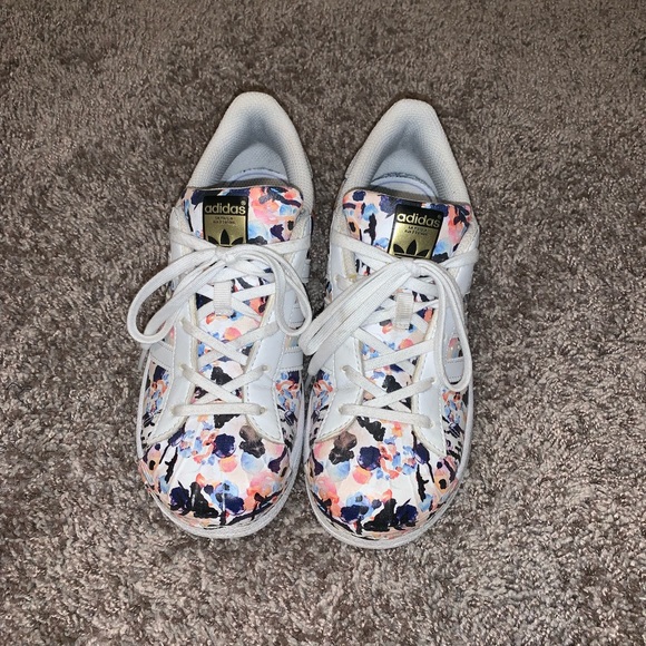 adidas | Shoes | Floral Superstar Adidas | Poshmark